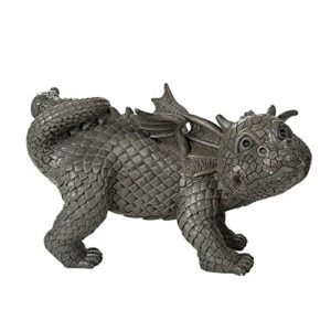 pacific giftware garden dragon peeing dragon decorative garden accent sculpture stone finish 10 inch tall