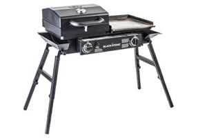 blackstone tailgater stainless steel 2 burner portable gas grill and griddle combo total 35,000 btus for indoor or backyard, outdoor, patio, picnic, garden cooking