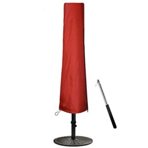 patio umbrella cover outdoor waterproof, simply shade market outside furniture parasol straight commercial cover large with durable zipper rod 420d oxford for 9 10 11ft beach treasure garden red