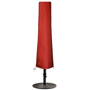 Patio Umbrella Cover Outdoor Waterproof, Simply Shade Market Outside Furniture Parasol Straight Commercial Cover Large with Durable Zipper Rod 420D Oxford for 9 10 11ft Beach Treasure Garden Red