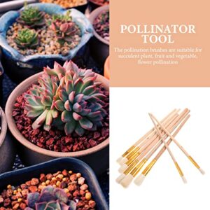 Yardwe 8pcs Pollination Brush Vegetable Pollinator Brush Round Paint Brush Pollen Sprayer Brush Garden Fruit Pollinator