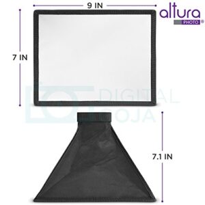 Flash Diffuser Light Softbox 9x7” by Altura Photo (Universal, Collapsible with Storage Pouch) for Canon, Yongnuo and Nikon Speedlight