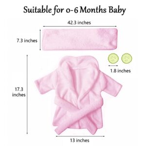 M&G House Newborn Photography Props Bathrobe Outfits Baby Photoshoot Props Robe Girl Baby Photo Prop Outfit Robe Bath Towel Costume Sets 0-6 Months(Pink)