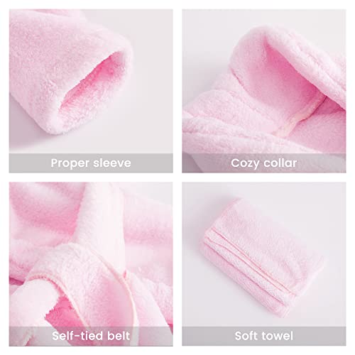 M&G House Newborn Photography Props Bathrobe Outfits Baby Photoshoot Props Robe Girl Baby Photo Prop Outfit Robe Bath Towel Costume Sets 0-6 Months(Pink)