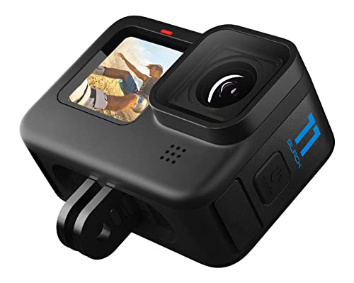 GoPro HERO11 (Hero 11) Black - Waterproof Action Camera with 5.3K Ultra HD Video, 27MP Photos, 1/1.9" Image Sensor, Live Streaming, Webcam, Stabilization + 64GB Card & 50 Piece Accessory Kit - Bundle