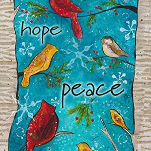 Toland Home Garden 112535 Peace Birds Winter Flag 12x18 Inch Double Sided Winter Garden Flag for Outdoor House Christmas Flag Yard Decoration