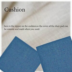 Ecloud Shop Chair Cushion, Square Seat Pads Non-Slip Soft Memory Foam Cushion for Dining Garden Kitchen Home Sofa Décor (2PCS,Blue)