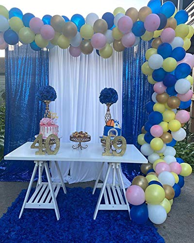 Navy Blue Sequin Backdrop 2 Panels 2ftx8ft Glitter Backdrop Curtains Birthday Party Decoration Photography Backgrounds Fabric Backdrop