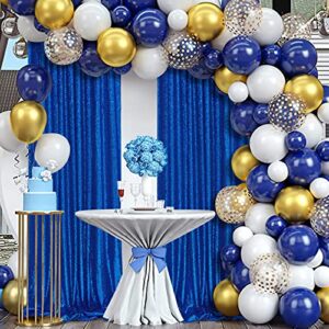 Navy Blue Sequin Backdrop 2 Panels 2ftx8ft Glitter Backdrop Curtains Birthday Party Decoration Photography Backgrounds Fabric Backdrop