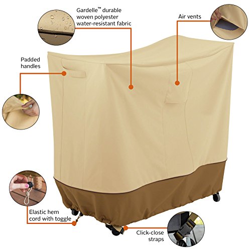 Classic Accessories Veranda Water-Resistant 40 Inch Double Handle Bar Cart Cover, Patio Furniture Covers