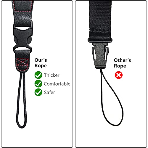 IGAVCPM Quick Release Camera Strap - Adjustable and Comfortable Camera Shoulder Sling Neck Belt for Canon, Nikon, Fujifilm DSLR/SLR Camera and More (Black)