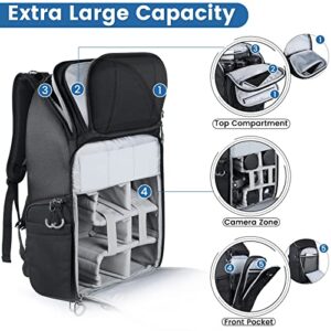 Endurax Extra Large Camera Backpack Camera Bag Compatible with Canon for DSLR Photographers