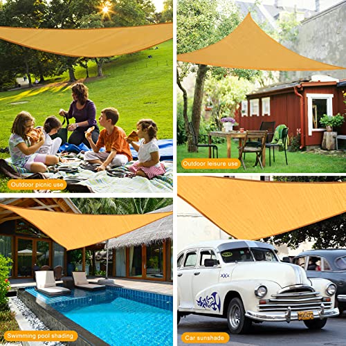 Sun Shade Sail,10'x10'x10' Triangle Sand Sail Canopy Cover with Heavy-Duty Stainless Steel Hardware Kit for Garden Patio