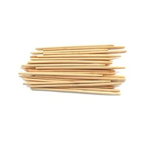 bamboomn 6.5 inch 5mm thick semi point food caramel candy apple corn dog garden bamboo skewers, 100 pieces