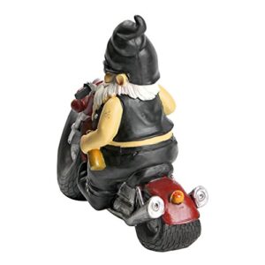 Design Toscano QM7512103 Axle Grease The Biker Garden Gnome Motorcycle Statue, full color