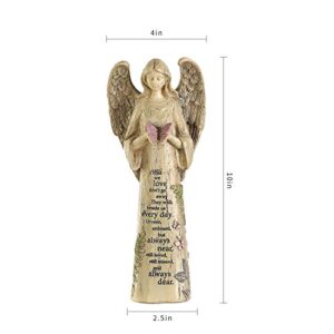 Ivy Home Standing Angel with Butterfly Garden Statuary