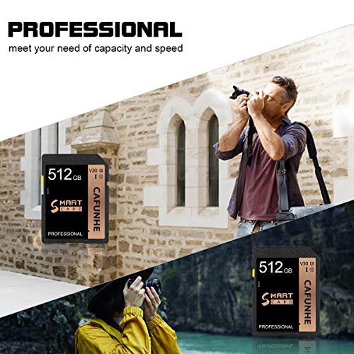 512GB SD Card Class 10 Memory Card High Speed for Digital Camera,Tablet and Drone Videographers,Vloggers SD Memory Cards