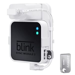 256gb blink usb flash drive for local video storage with the blink sync module 2 mount,save space easy move bracket for for blink outdoor indoor security camera(blink sync module 2 is not included)