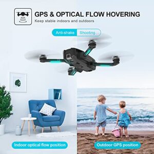 Holy Stone HS720 Foldable GPS Drone with 4K UHD Camera for Adults, Quadcopter with Brushless Motor, Auto Return Home, Follow Me, 52 Minutes Flight Time, Long Control Range, Includes Carrying Bag