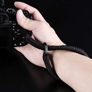 Qiang Ni Camera Wrist Strap: Black Paracord Camera Hand Strap for Dslr or Mirrorless Cameras - Camera Wrist for Photographers Quick Release