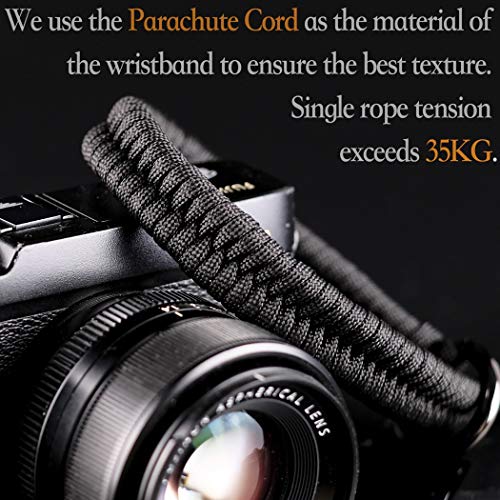 Qiang Ni Camera Wrist Strap: Black Paracord Camera Hand Strap for Dslr or Mirrorless Cameras - Camera Wrist for Photographers Quick Release