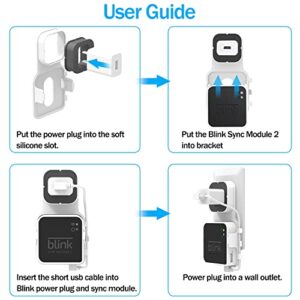 256GB Blink USB Flash Drive and Blink Sync Module 2 Mount, No-Drilling Easy Move Mount Bracket for Blink Outdoor Indoor Security System, with Short Cable (Blink Sync Module 2 is NOT Included)