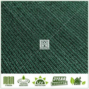 ColourTree 6' x 50' Green Fence Privacy Screen Windscreen Cover Fabric Shade Tarp Netting Mesh Cloth - Commercial Grade 170 GSM - Heavy Duty - 3 Years Warranty - Custom