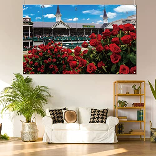 Kentucky Derby Photo Booth Backdrop Churchill Downs Horse Racing Rose Indoor Outdoor Party Photography Home Wall Background Decoration (7×5ft)