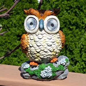 Solar Powered Owl Outdoor LED Garden Light