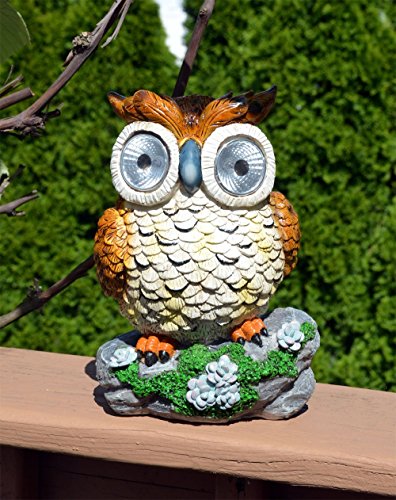 Solar Powered Owl Outdoor LED Garden Light