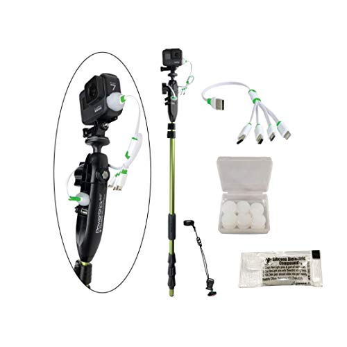 PowerStick 53" SuperBundle GoPro Boat Mount & Constant Power. 5 Go Pro Camera Bass Boat Accessories. GoPro Mount for Go Pro Hero 11 & All Action Camera. Fishing Camera Power Pole YOLOtek Veteran Owned