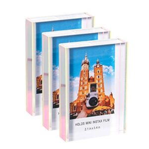 instax mini frames 2×3 masqudo polaroid picture frame clear cute photo frames for tabletop desktop freestanding sliding photo display for fujifilm polaroid film