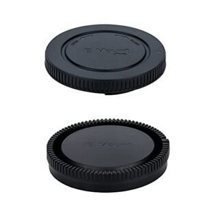 e-mount body cap and rear lens cap cover kit for sony a7 a7ii a7iii a7iv a7s a7sii a7siii a7r a7rii iii a7riv a7rv a7c a9 a6600 a6400 a6300 a6100 a6000 zv-e1 zv-e10 & more sony e-mount camera & lens