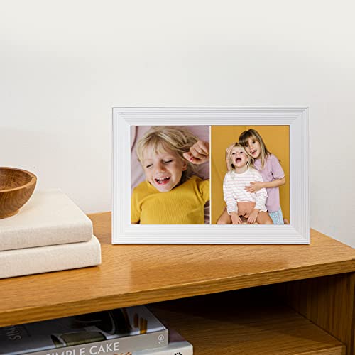 Aura Carver HD Smart Digital Picture Frame 10.1 Inch WiFi Cloud Digital Photo Frame, Free Unlimited Storage, Send Photos from Anywhere – Sea Salt