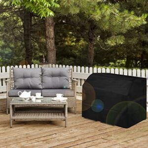 41 Inch Heavy Duty Outdoor Patio Bar Set Cover- Waterproof 420D Oxford Cloth Wicker Bar Set Cover Outdoor Patio Wicker Bar Table Furniture Cover for Patios Porches Gardens Backyards Outside Bar Set