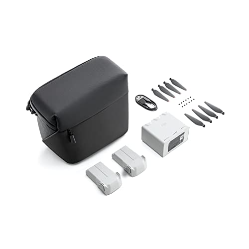 DJI Mini 3 Pro Fly More Kit Plus, Includes Two Intelligent Flight Batteries Plus, a Two-Way Charging Hub, Data Cable, Shoulder Bag, Spare propellers, and Screws, Black