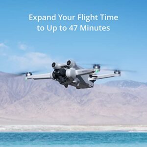 DJI Mini 3 Pro Fly More Kit Plus, Includes Two Intelligent Flight Batteries Plus, a Two-Way Charging Hub, Data Cable, Shoulder Bag, Spare propellers, and Screws, Black