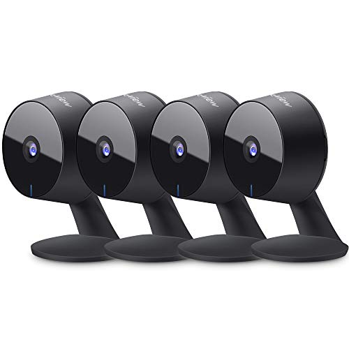 LaView Security Cameras 4pcs, Home Security Camera Indoor 1080P, Wi-Fi Cameras Wired for Pet, Motion Detection, Two-Way Audio, Night Vision, Phone App, Works with Alexa, iOS & Android & Web Access