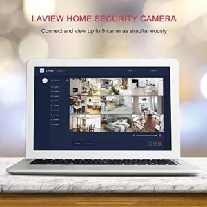 LaView Security Cameras 4pcs, Home Security Camera Indoor 1080P, Wi-Fi Cameras Wired for Pet, Motion Detection, Two-Way Audio, Night Vision, Phone App, Works with Alexa, iOS & Android & Web Access