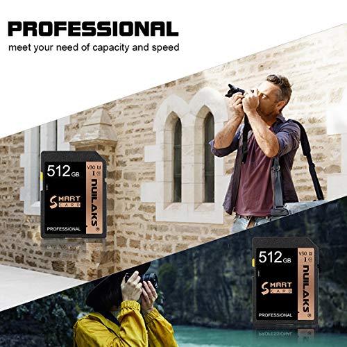 512GB SD Card Memory Card High Speed Security Digital Flash Memory Card Class 10 for Camera,Photographers,Vloggers