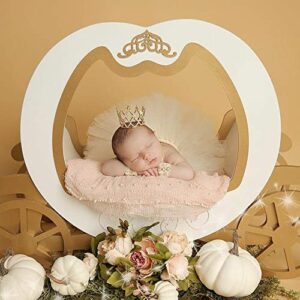 M&G House Newborn Photography Wrap | Handmade Pearl Decor Wrap Blanket for Baby Photo Props | 35.5 X 67 inch Newborn Photo Shoot Outfits Baby Photoshoot Props(Beige)