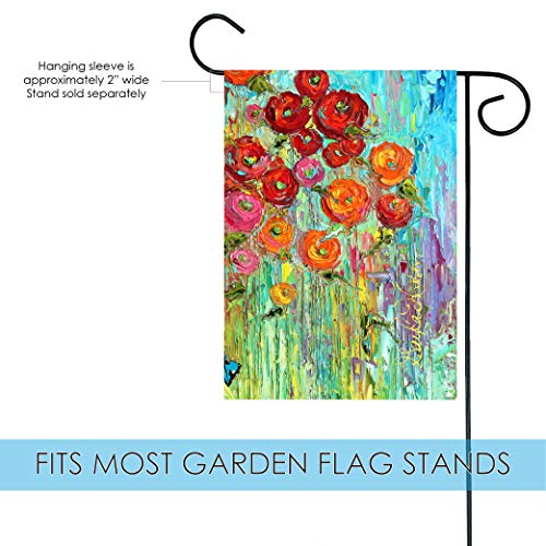 Toland Home Garden 119533 Fabulous Flowers Spring Flag 12x18 Inch Double Sided Spring Garden Flag for Outdoor House summer Flag Yard Decoration