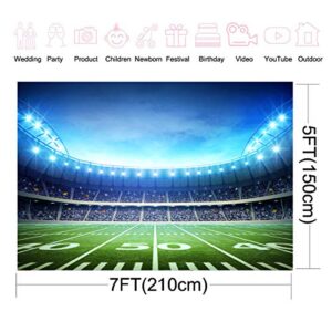 Super Bowl Sport Theme Party Decorations Football Backdrop Background for Tailgate Sports Birthday Party Cake Table Photo Booth Decoration (7x5ft)