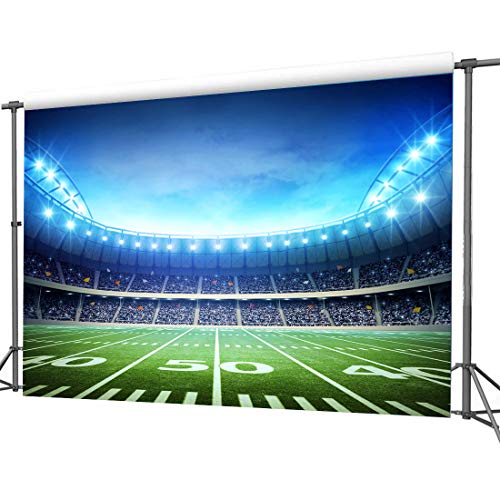 Super Bowl Sport Theme Party Decorations Football Backdrop Background for Tailgate Sports Birthday Party Cake Table Photo Booth Decoration (7x5ft)