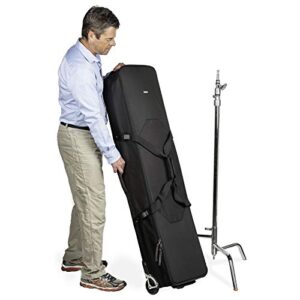 think tank photo stand manager 52 professional photography & video lighting equipment roller bag for light stand bag, carrying c-stands, photo lighting bundle kit, tripod