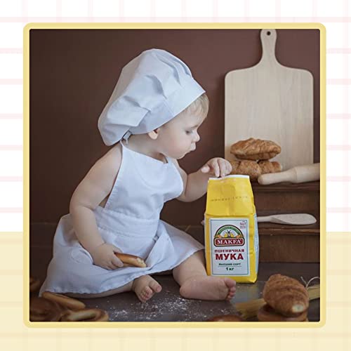 KHC-KHF Newborn Baby Photography Prop Baby Chef Outfits Chef Hat Apron Set Infant Baby Chef Costume Newborn Photography Outfits Girl Toddler Chef Hat And Apron