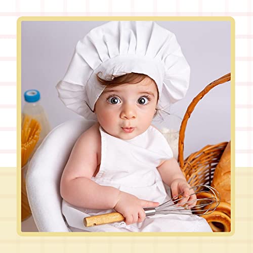 KHC-KHF Newborn Baby Photography Prop Baby Chef Outfits Chef Hat Apron Set Infant Baby Chef Costume Newborn Photography Outfits Girl Toddler Chef Hat And Apron