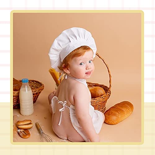 KHC-KHF Newborn Baby Photography Prop Baby Chef Outfits Chef Hat Apron Set Infant Baby Chef Costume Newborn Photography Outfits Girl Toddler Chef Hat And Apron