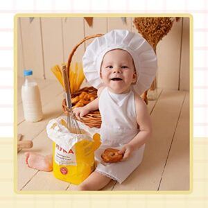 KHC-KHF Newborn Baby Photography Prop Baby Chef Outfits Chef Hat Apron Set Infant Baby Chef Costume Newborn Photography Outfits Girl Toddler Chef Hat And Apron