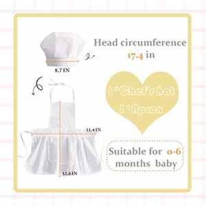 KHC-KHF Newborn Baby Photography Prop Baby Chef Outfits Chef Hat Apron Set Infant Baby Chef Costume Newborn Photography Outfits Girl Toddler Chef Hat And Apron